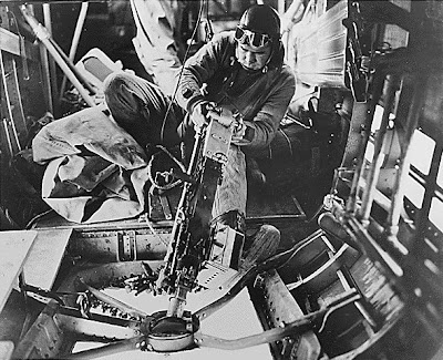 WW2 Photos: Gunner in a WW2 Bomber