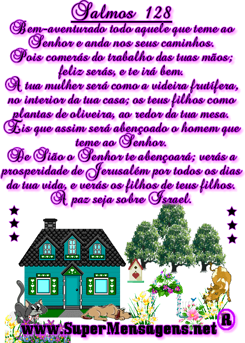 Pérolas Preciosas-Cartões: Salmo 128