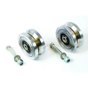 Automatic Sliding Gate: Pair of 4" Steel Ball Bearing V Groove Wheels ...