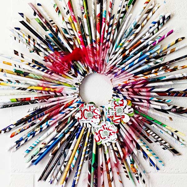 Where the Grass is Greener...: Recycled Magazine Wreath Tutorial
