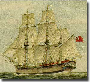 first fleet on. Nash/Williams pioneer families..: H.M.S. SIRIUS, one of ...