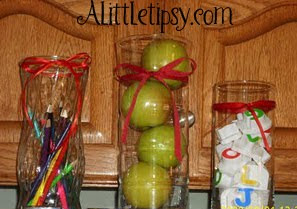 Easy Back to School Centerpiece - A Little Tipsy