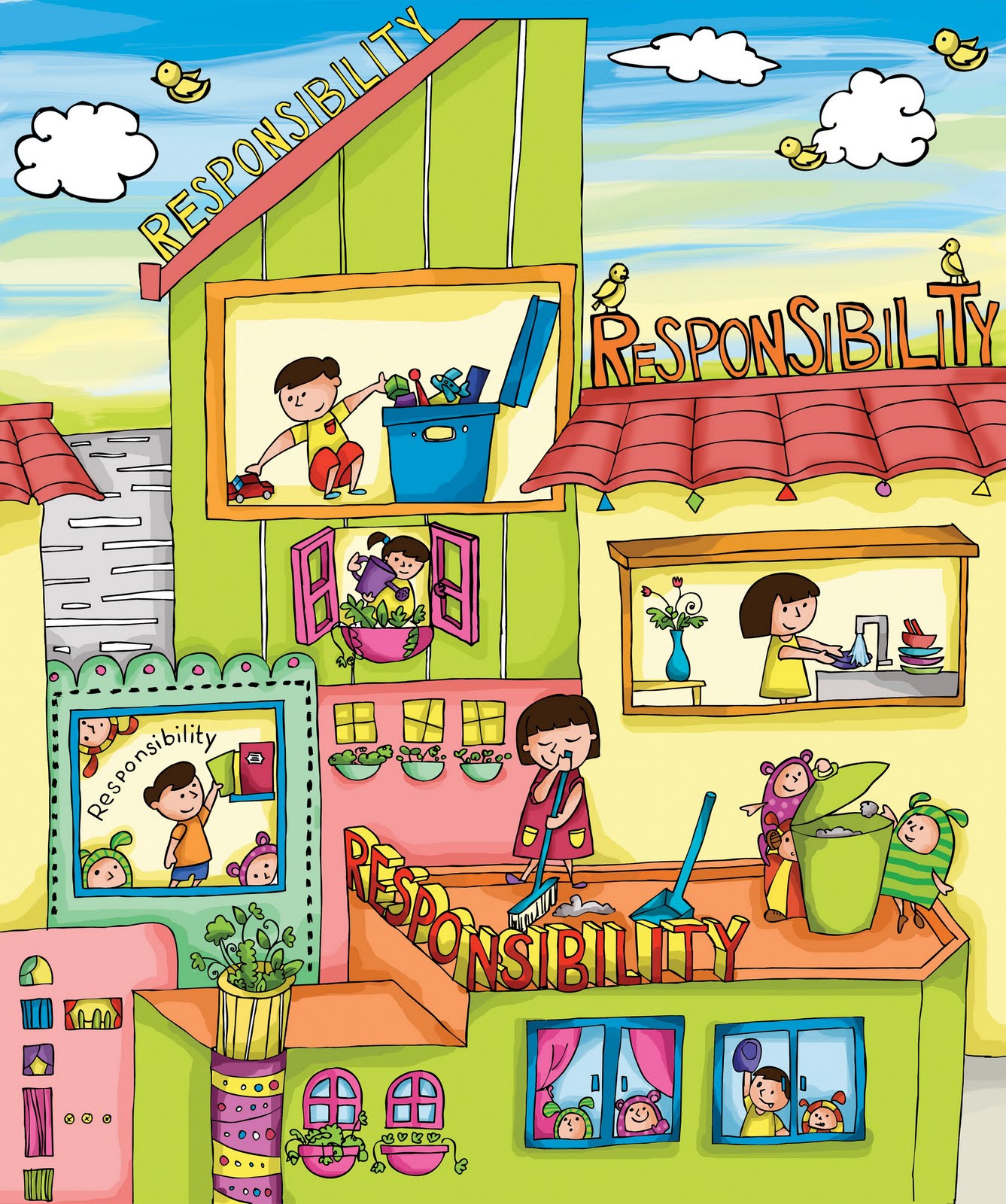 Melokumi RESPONSIBILITY Children Illustration