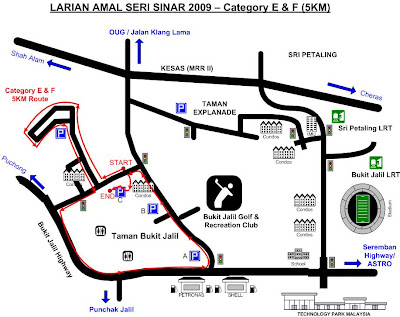 Nite Runner: Larian Amal Seri Sinar - Route Maps