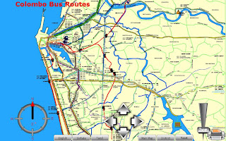 Sri lanka map by ceylonmap.com: Colombo Bus Routes