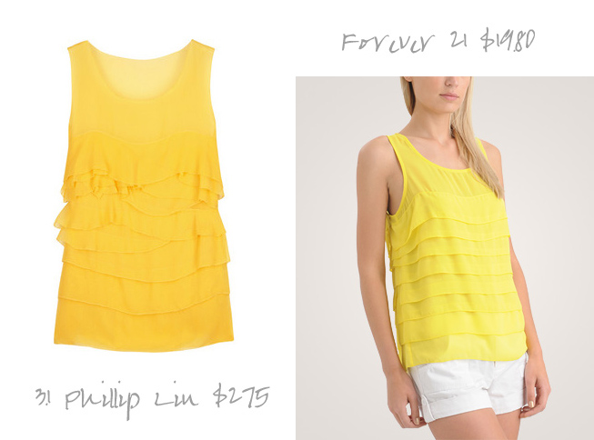 Über Chic for Cheap: Look for Less: Designer Ruffle Tank