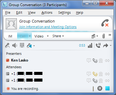 Ken's Unified Communications Blog: Lync Call Recording