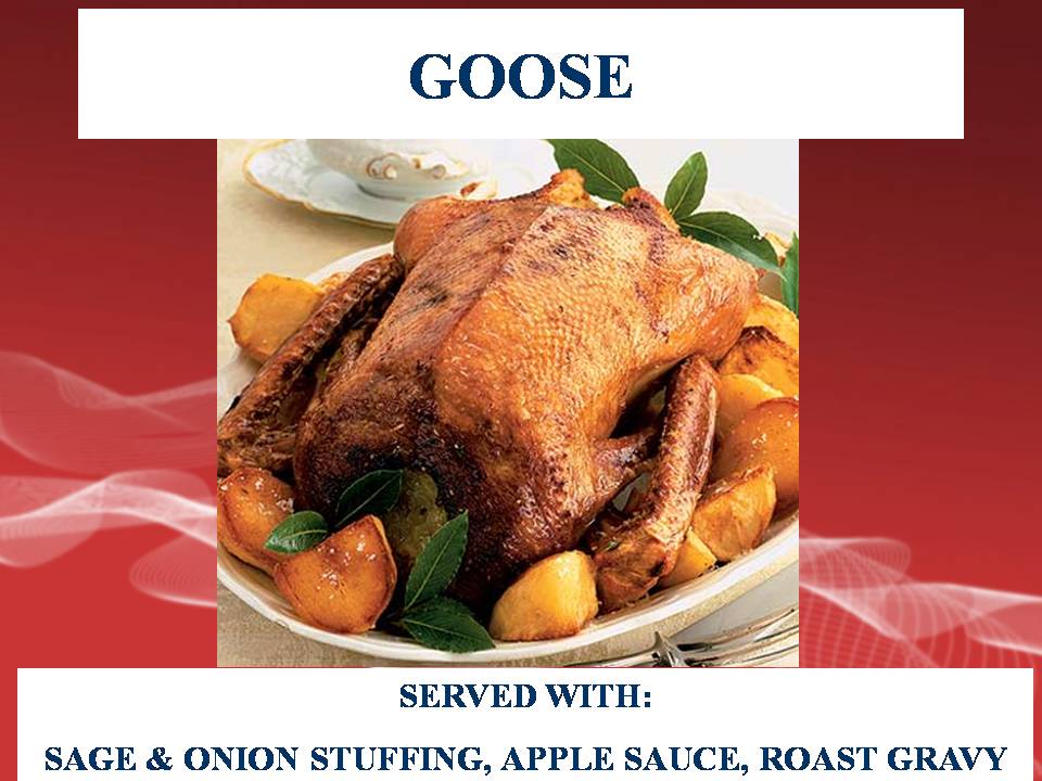 Menu - Food & Accompaniments.