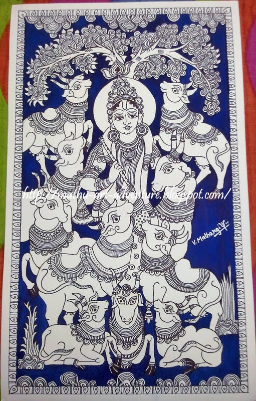Traditional Indian Paintings: Kalamkari - Krishna