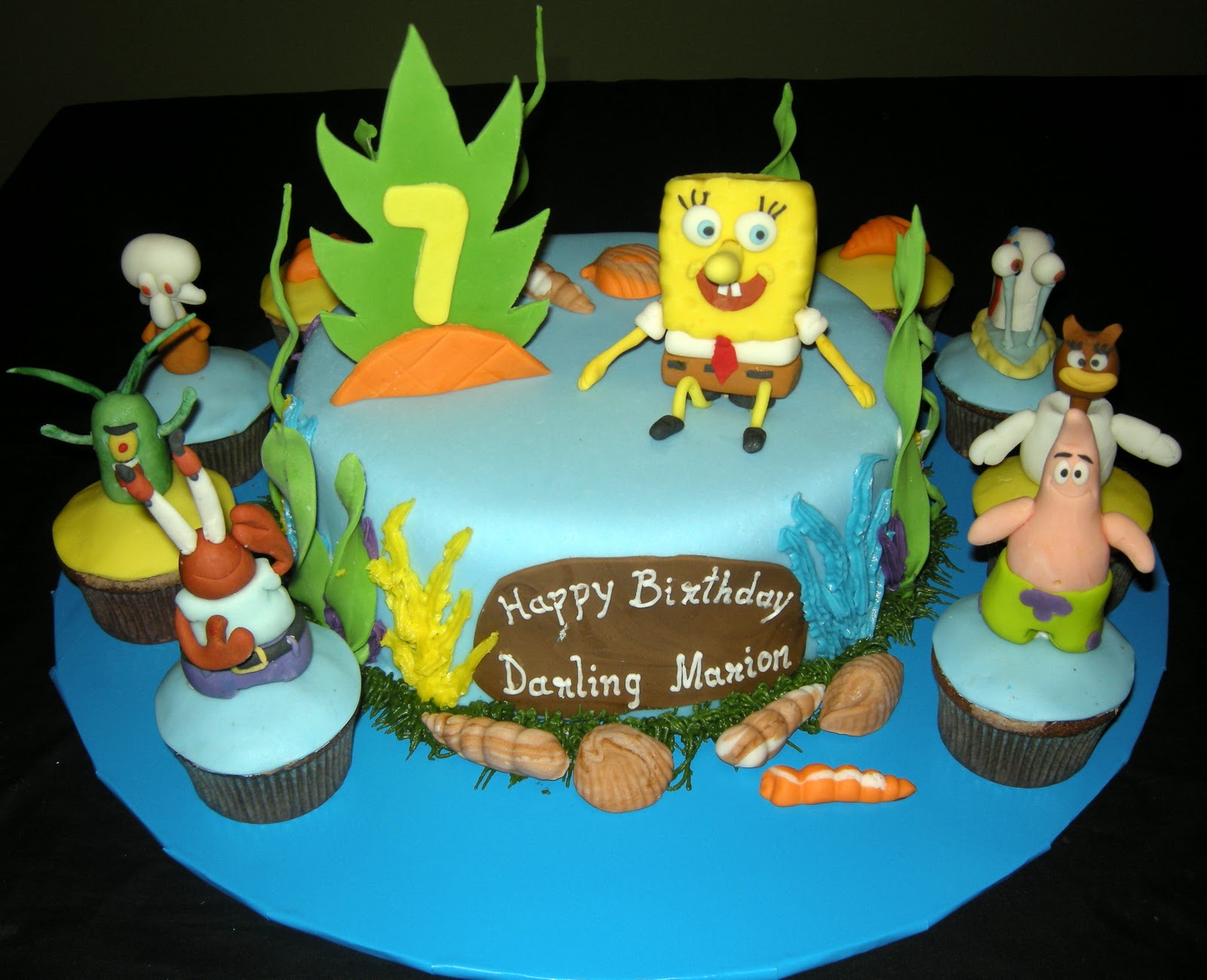 Harshi's Cakes & Bakes: SpongeBob & Friends Birthday Cake