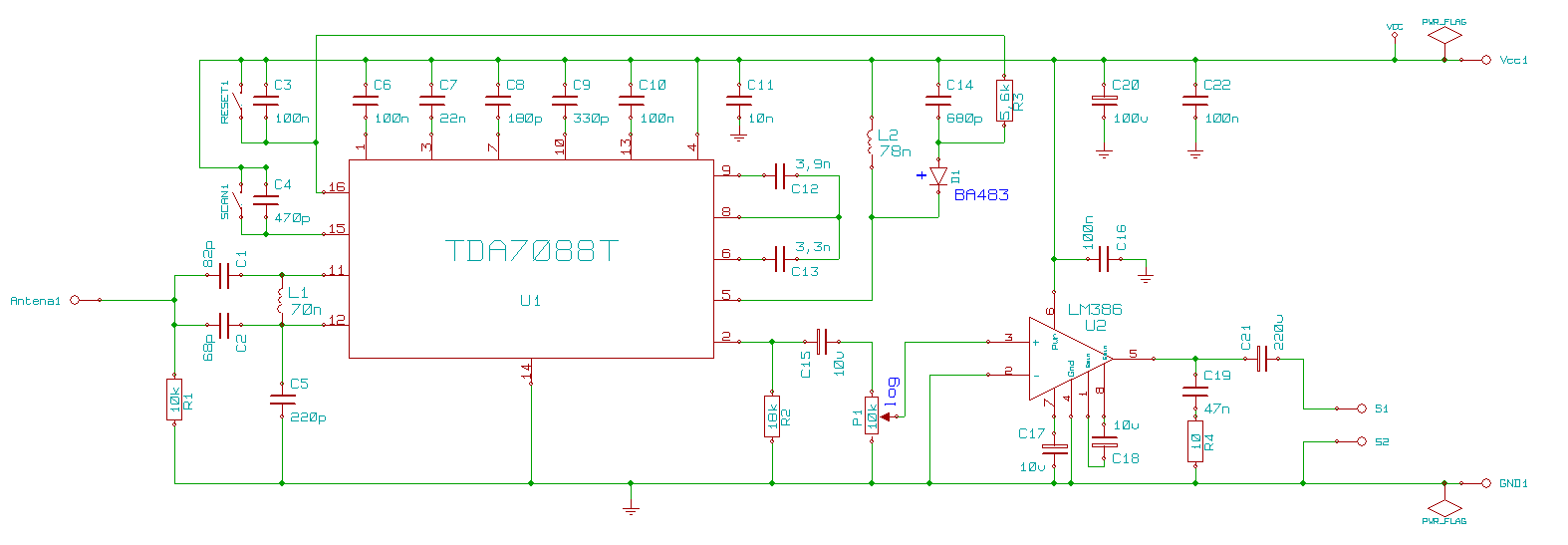 Leon Instruments: Radio FM na TDA7088T