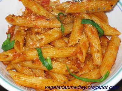 Vegetarian Medley: Penne All'Arrabbiata