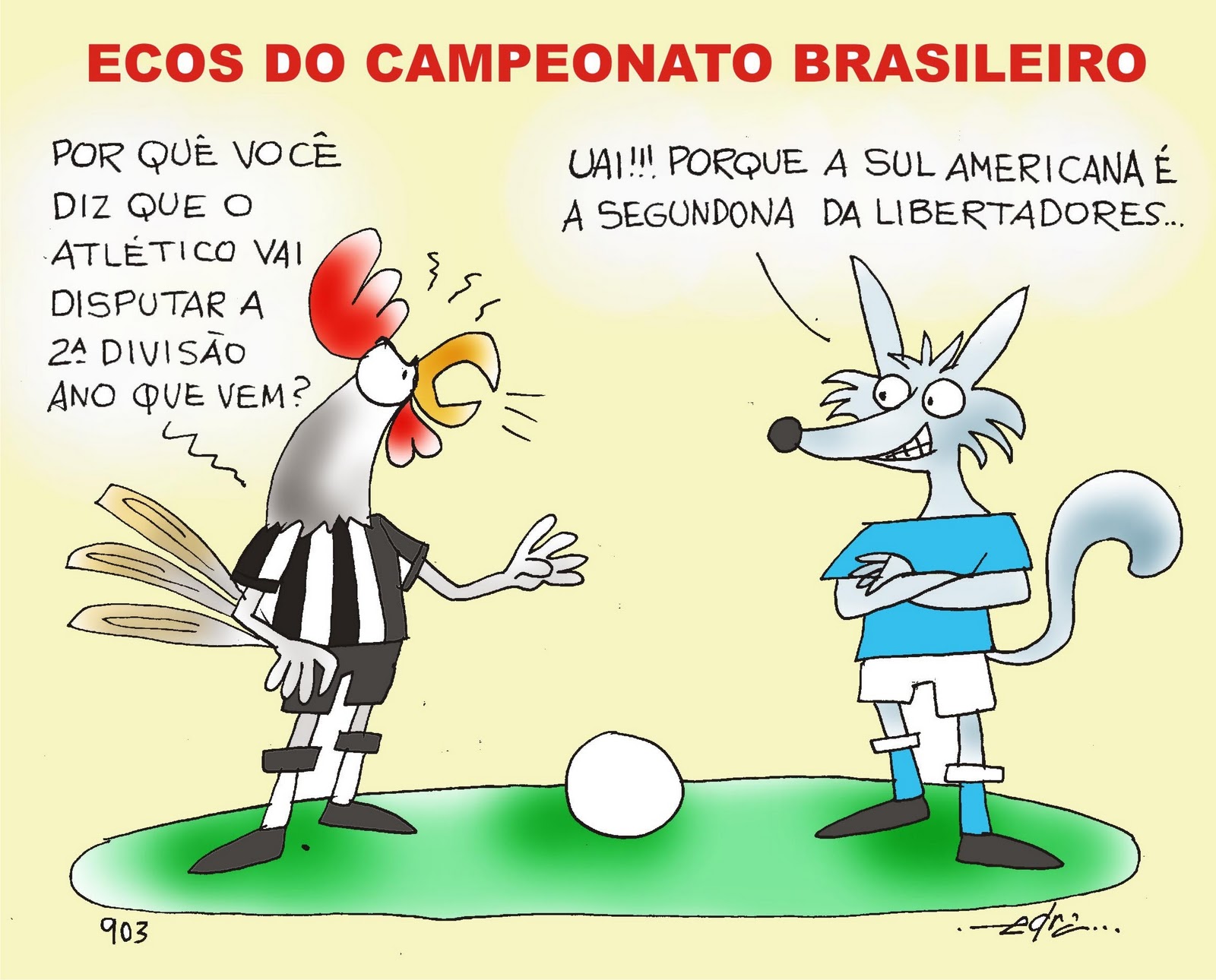 SÓ FUTEBOL - CHARGES: Atlético X Cruzeiro - Charges Retrospectiva