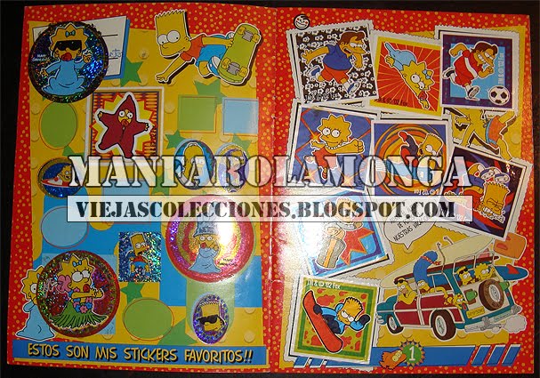 Viejas Colecciones: 2000-Album de Stickers Los Simpsons