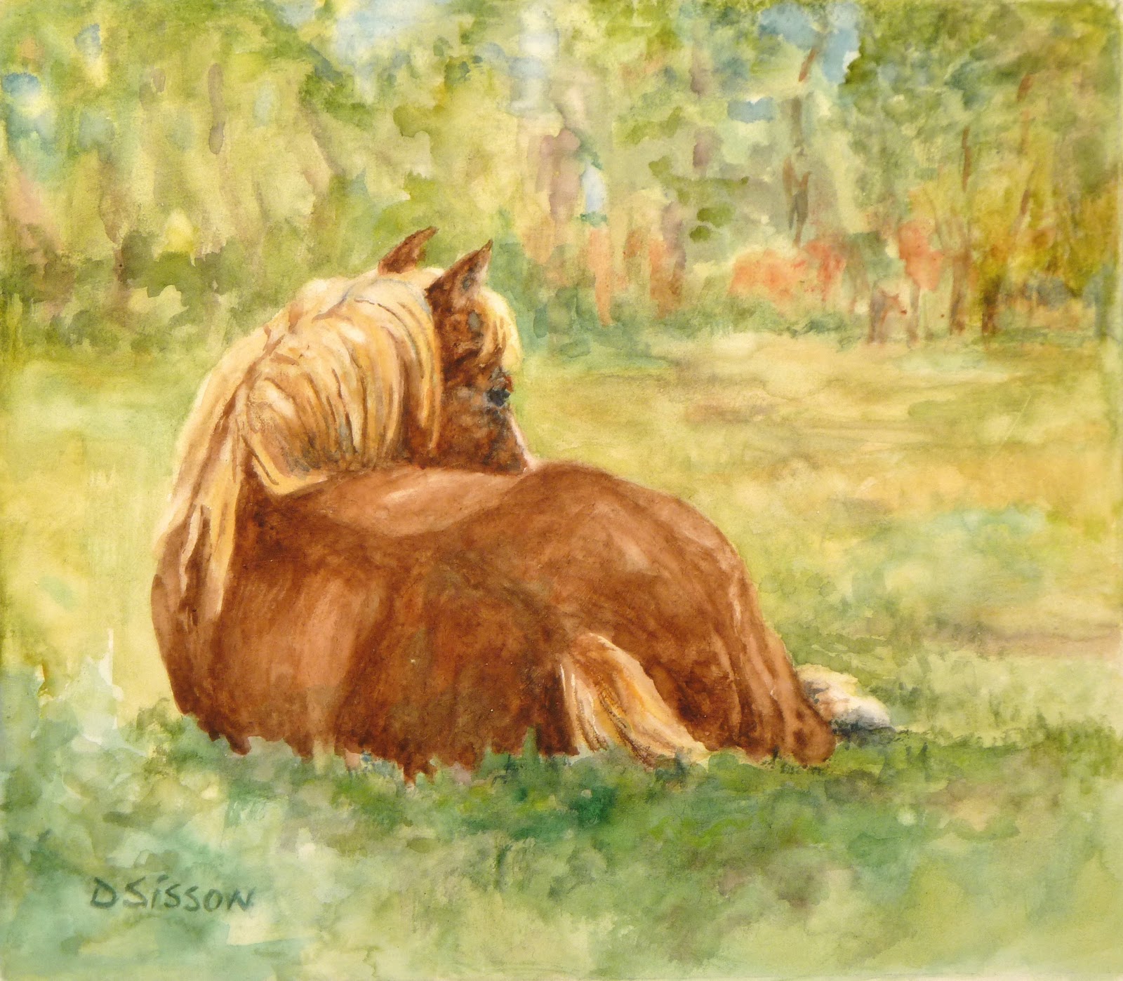Daily Painting Projects: Resting in South Pasture Oil Painting Farm ...