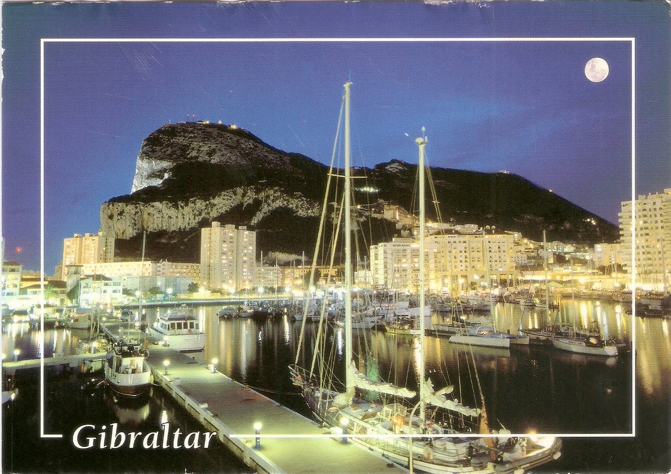 Postcard A La Carte: Gibraltar - At Night