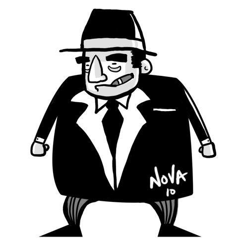 Paranoid Illustrator: Mob Boss Character