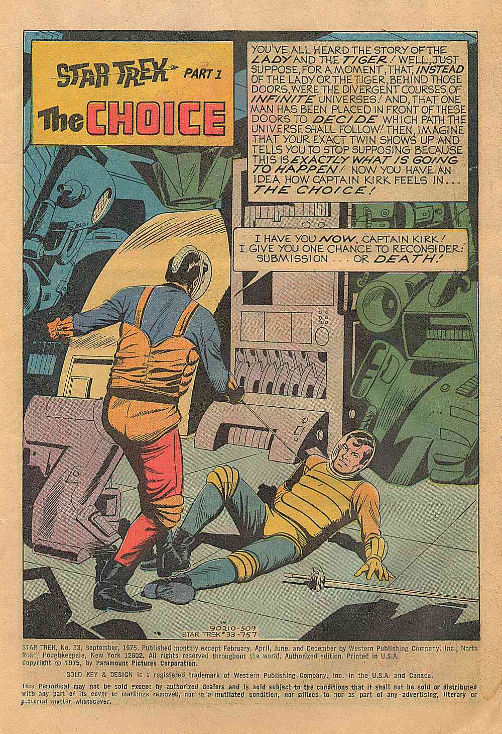 The Warrior's Comic Book Den: Star Trek #33: "The Choice"