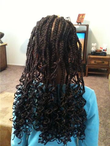 Cornrows Braids Extensions: Curly Cornrows