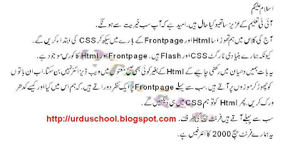 Learn Computer in Urdu, Computer Courses in Urdu: Web Designing Urdu Class