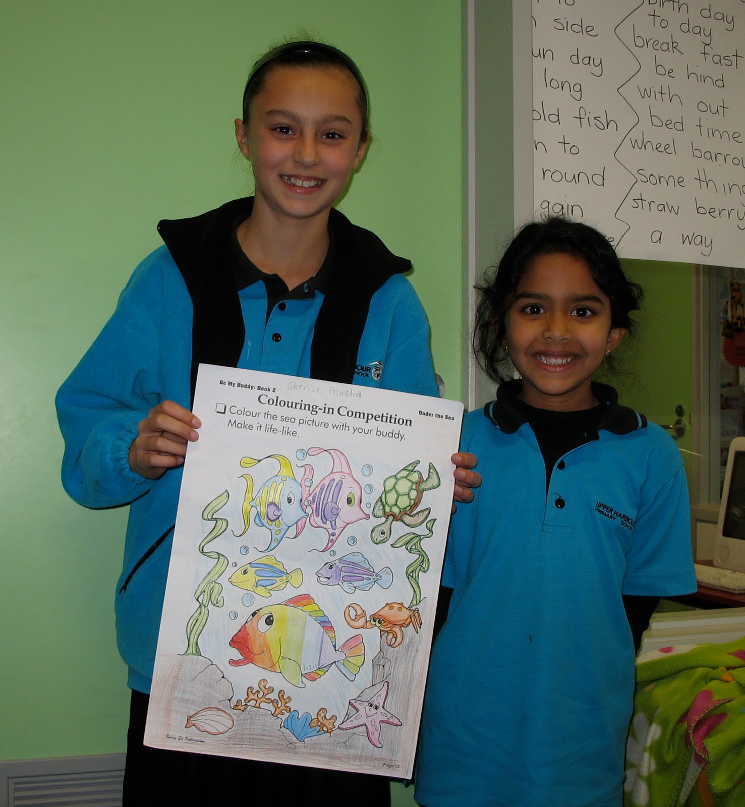 Room 20 UHPS: Results of Buddy Class Colouring Competition