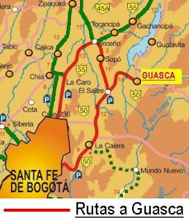 Nombre y ubicación geográfica de Guasca ~ Hojas de