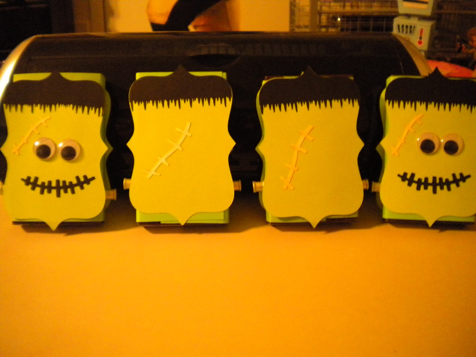 Jean's Crafty Corner: Day 2 of Halloween Projects: Frankenstein Candy Boxes
