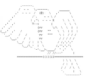 Kiwi's Angels: ASCII-Art parrots