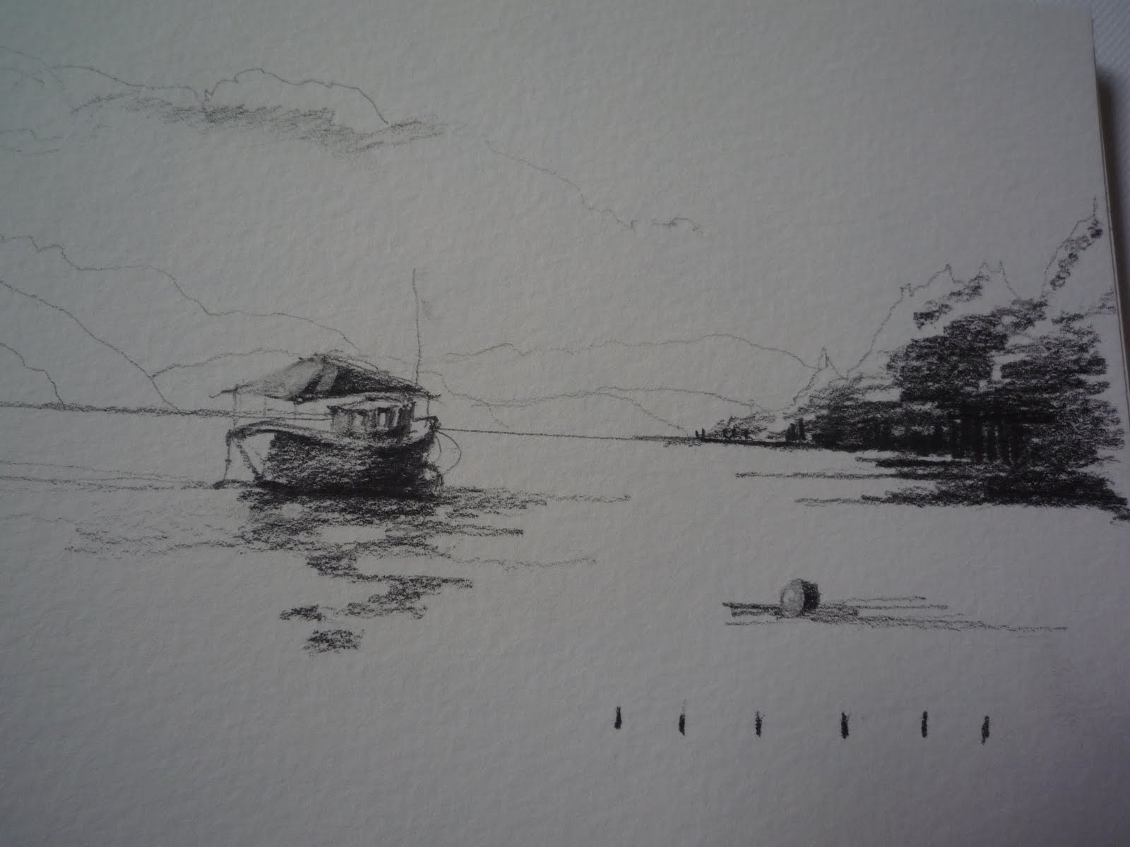 Dees Artscape: Landscape sketches -trying for tonal variation