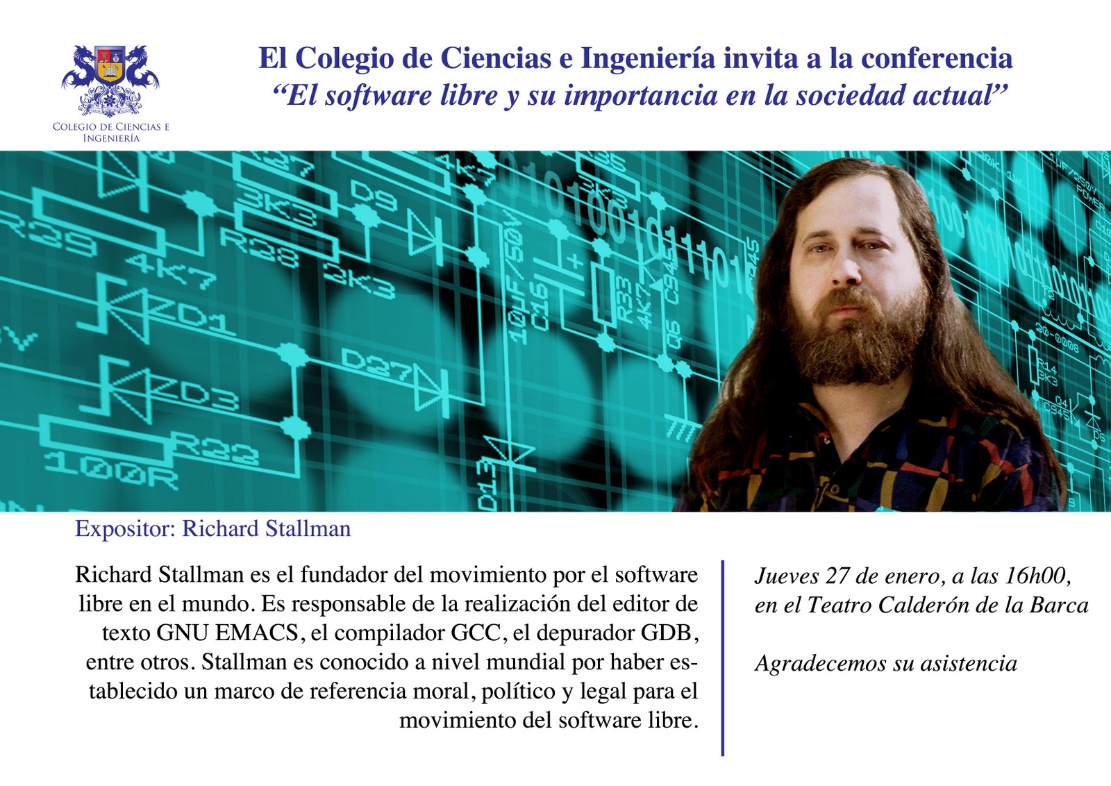 El software libre y su importancia en la sociedad actual, conferencia ...