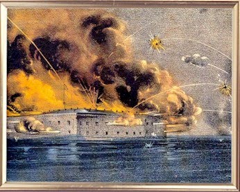 The Civil War Picket: The first cannonball fired at Fort Sumter sits ...