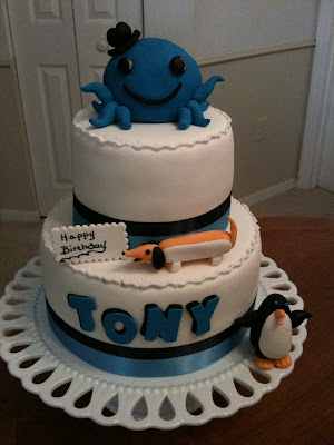 Happy Tiers: 1st Birthday Cake for Tony