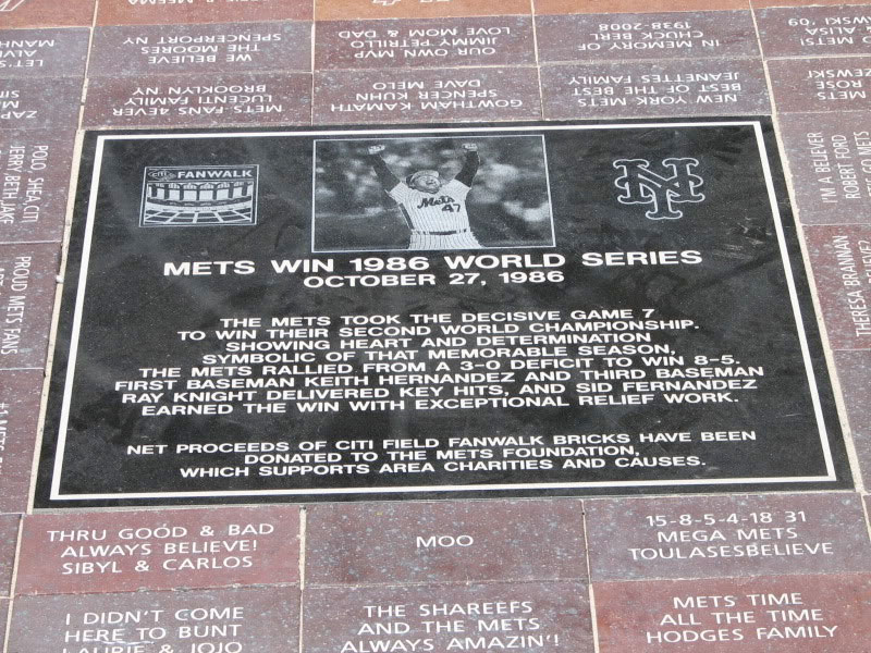 NY METS FANWALK: Brick #118