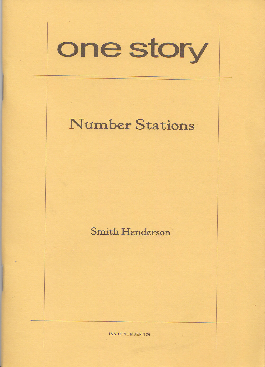 Short Stories All the Time: Smith Henderson, "Number Stations"