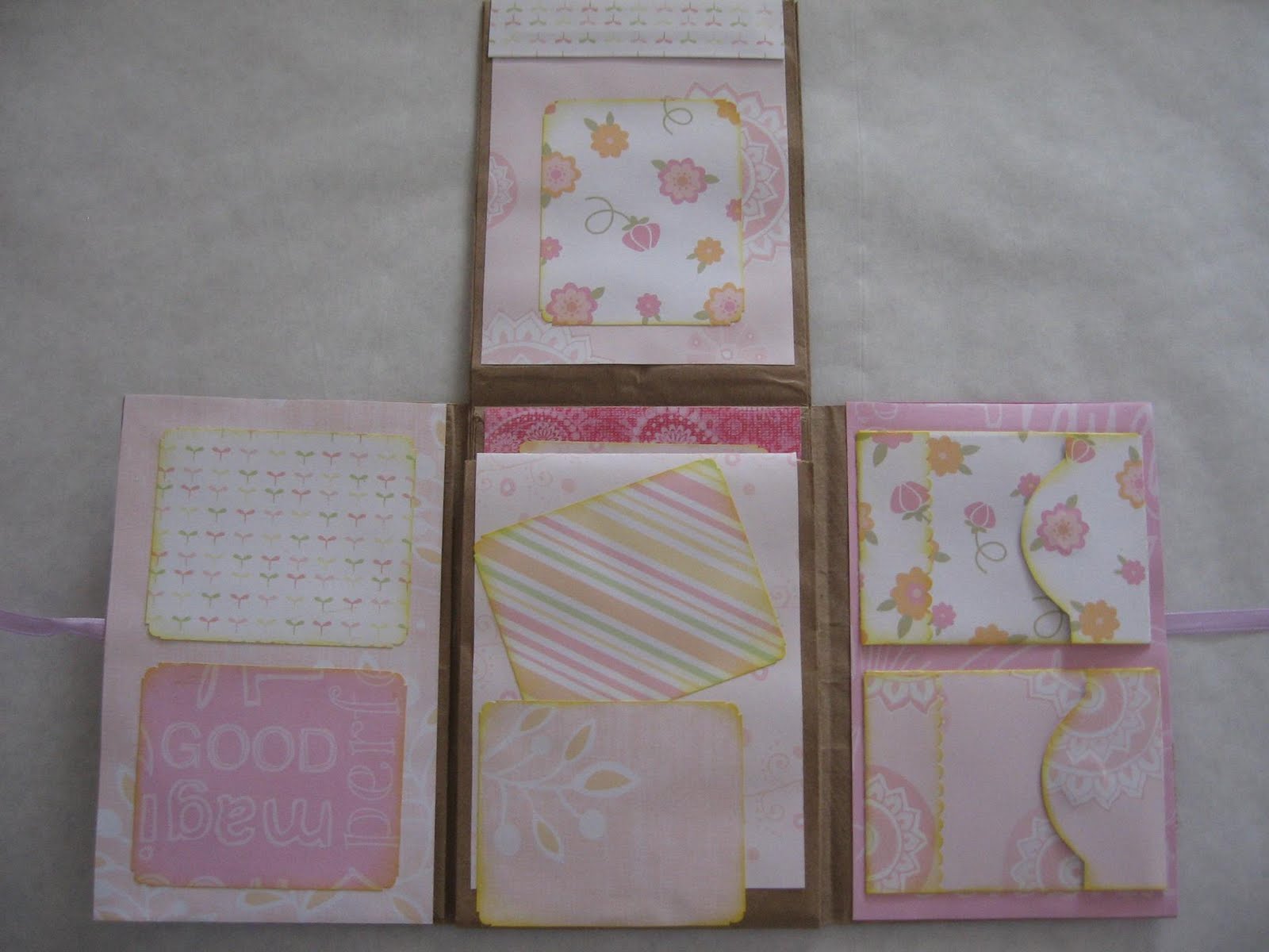 Paper Bag Scrapbooks (and more): Her First Year Tri-fold Scrapbook
