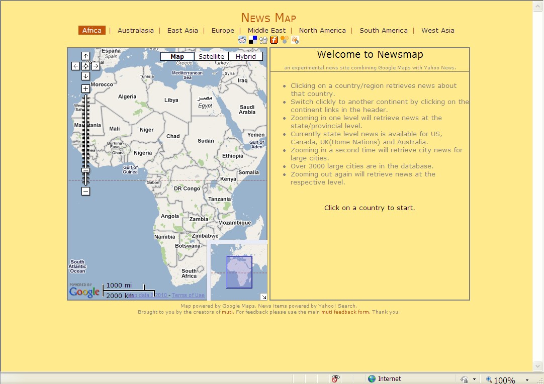 CareerTech Testing Center: News Map: Finding the World's News by Location