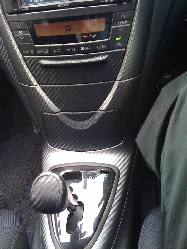 1 malaysia carbon fiber stickers: toyota caldina interior!!!