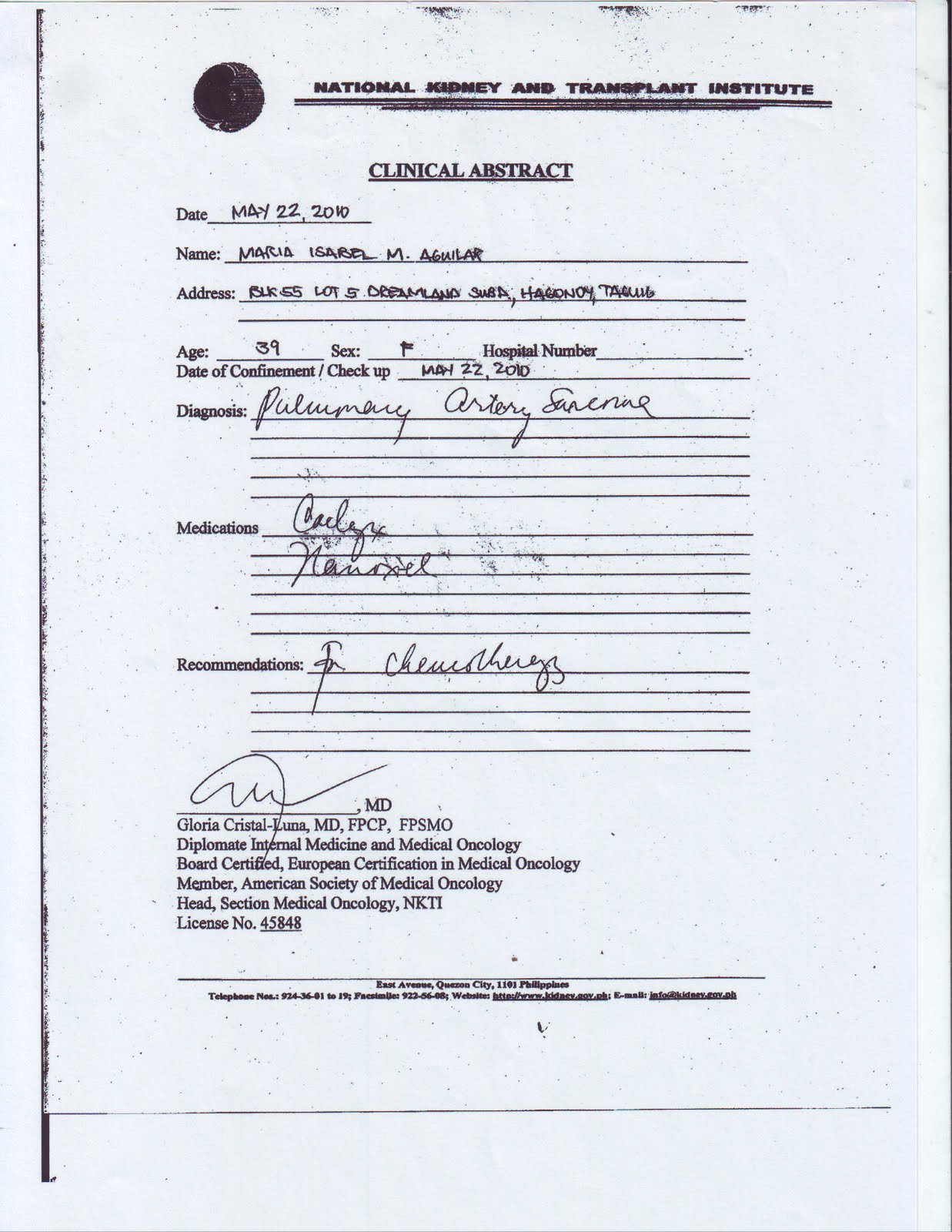 My Precious Heart: CLINICAL ABSTRACT