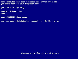 Create BSOD (blue screen of death windows (99.9%) for photoshop ) using ...
