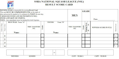 SIA Group Sport Club Squash Section: NSL 2010 Fixtures