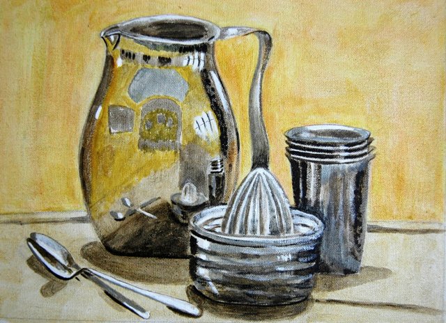 Ushas Art Class: How to paint Stainless- Steel