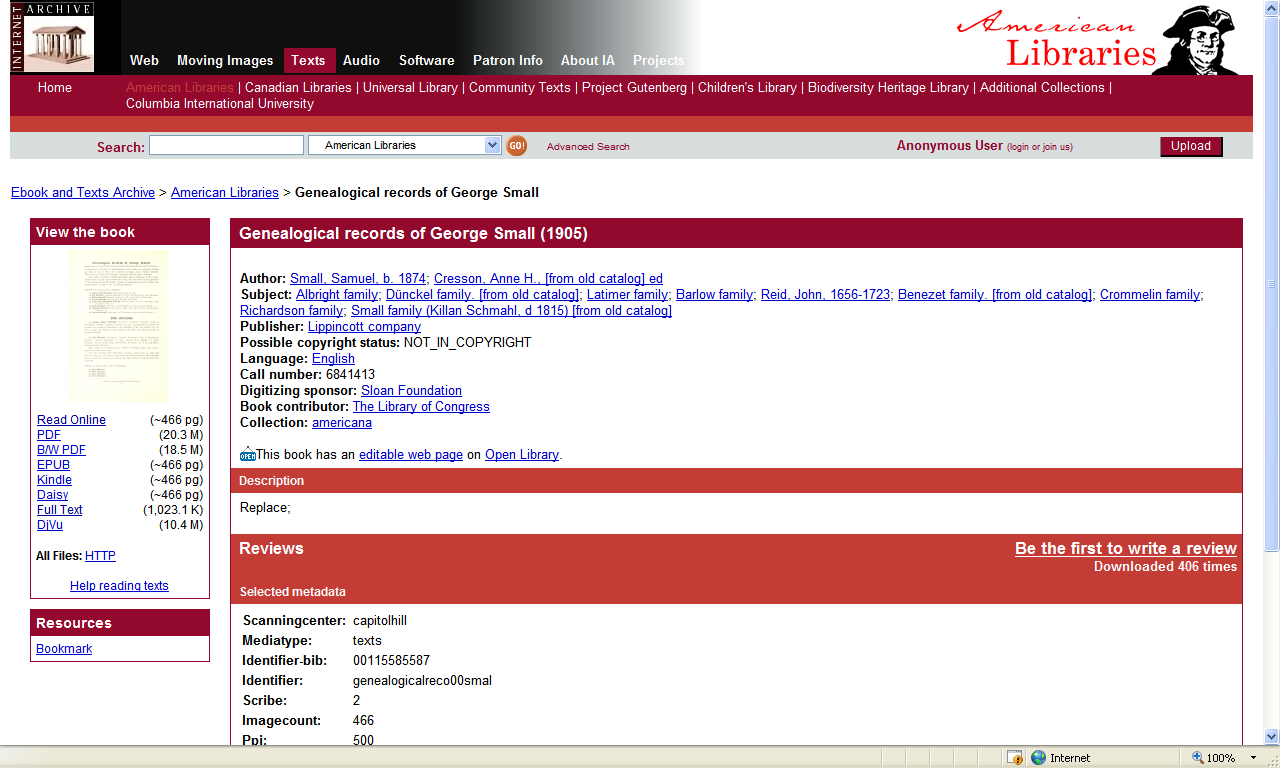 Genea-Musings: Working in the Archive.org Text Archives
