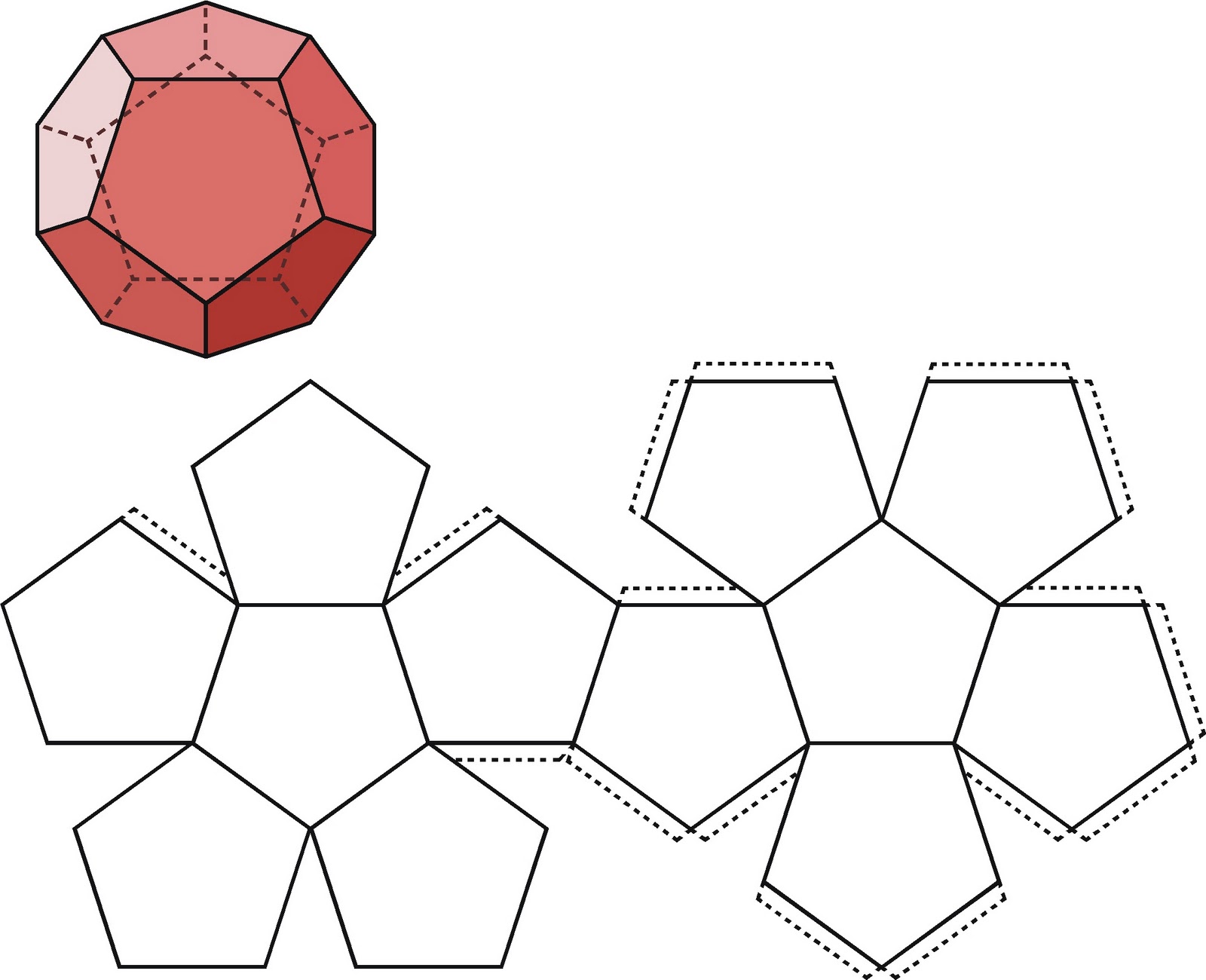Pin Dodecaedro Para Recortar Modelo De Haz Girar Un on Pinterest