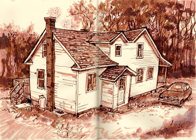 SKETCH OF THE DAY: Old Farm House