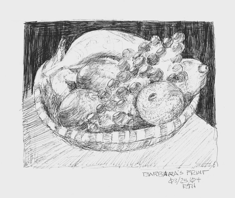 Commemorating the art of Richard Tudor Hibbert: Barbara's Fruit (sketch)