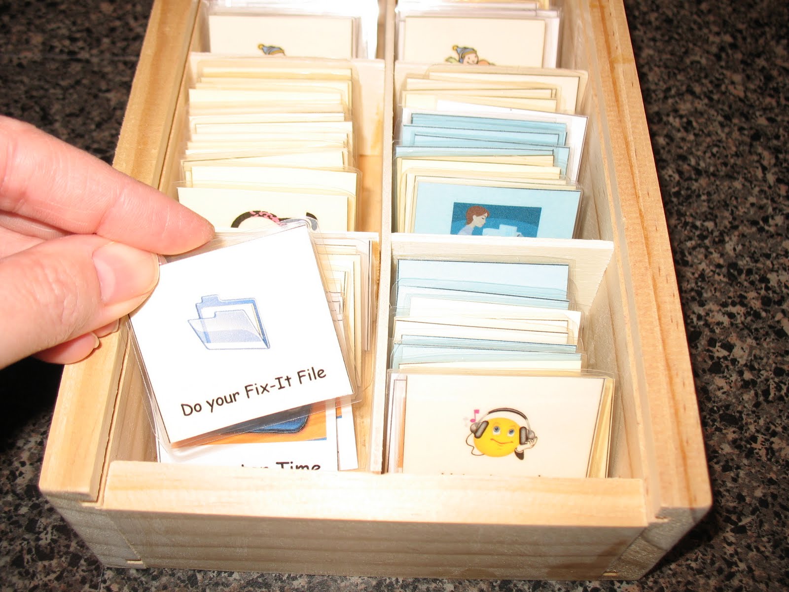 What's in the Box?: Schedule book card ideas