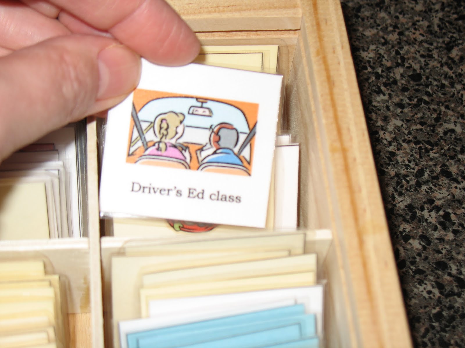 What's in the Box?: Schedule book card ideas