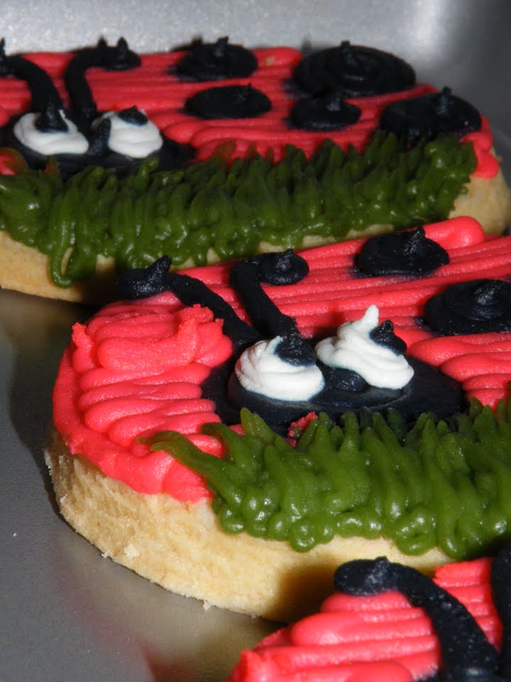 custom hand decorated cookies: Bugs for the little Bug :)