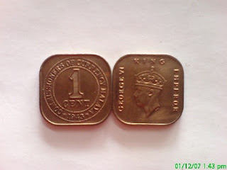 My Hobby My Collection: Commissioners of Currency Malaya-1 Cent King ...