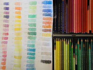 Art by Loreen Leedy: Watercolor pencils on fabric